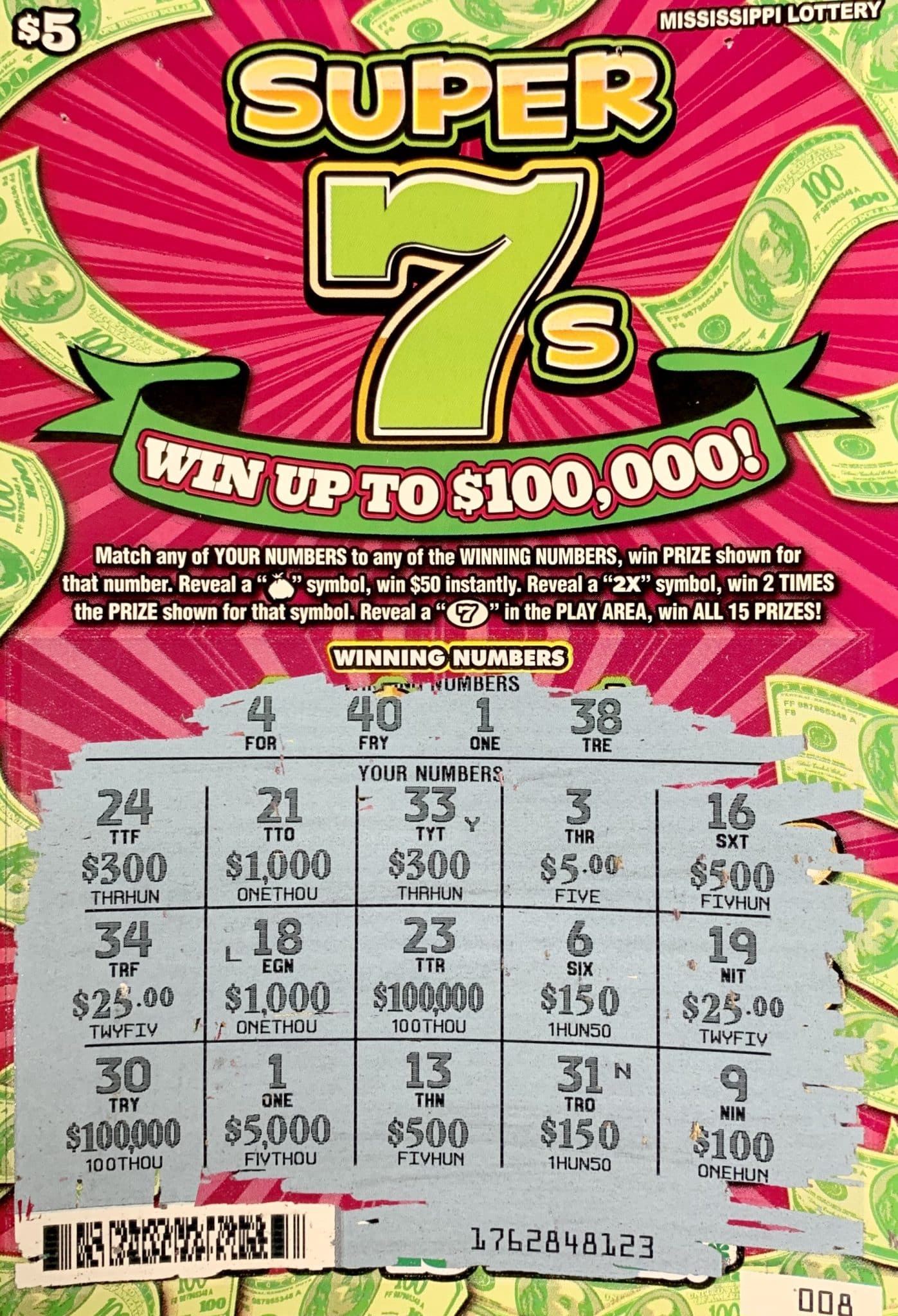 Florence Man Wins $5k! - Mississippi Lottery