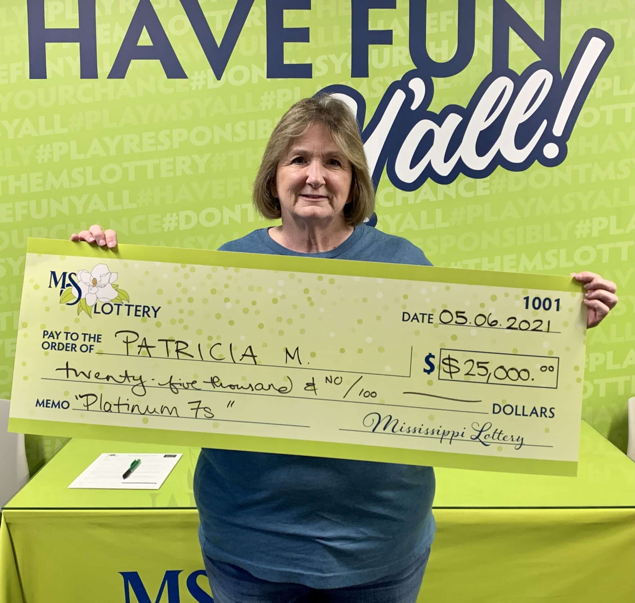Potts Camp Woman Wins $25k!! - Mississippi Lottery