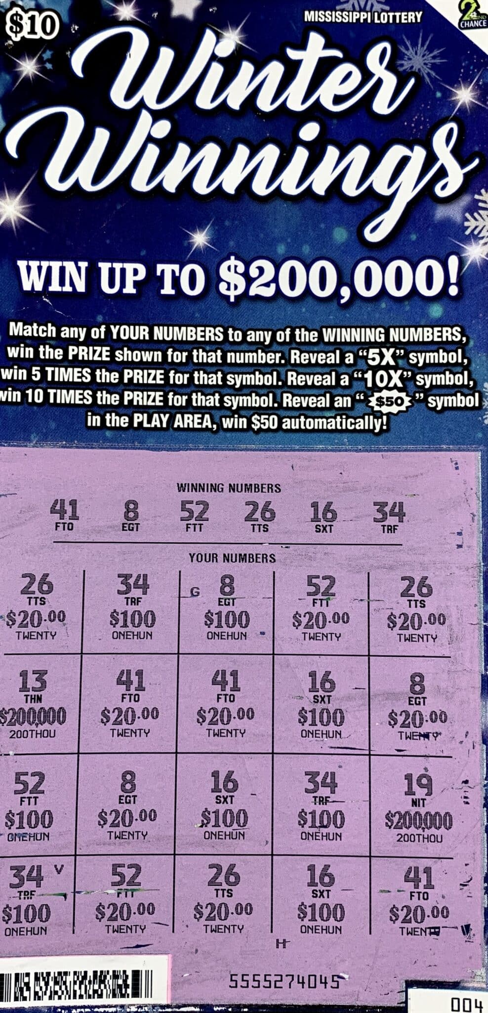 Summit Man Wins $1k! - Mississippi Lottery