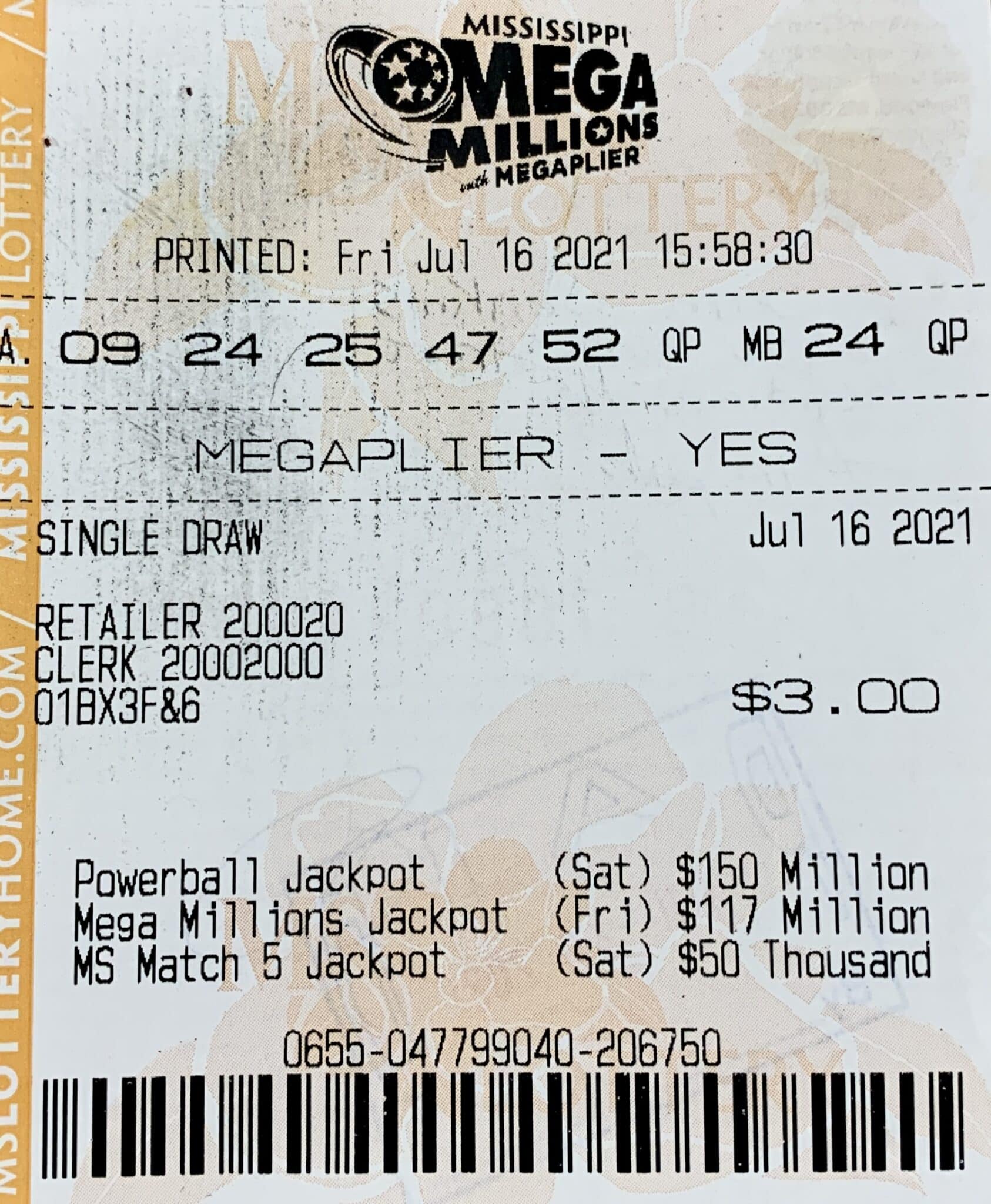 Meridian Man Wins $40k! - Mississippi Lottery