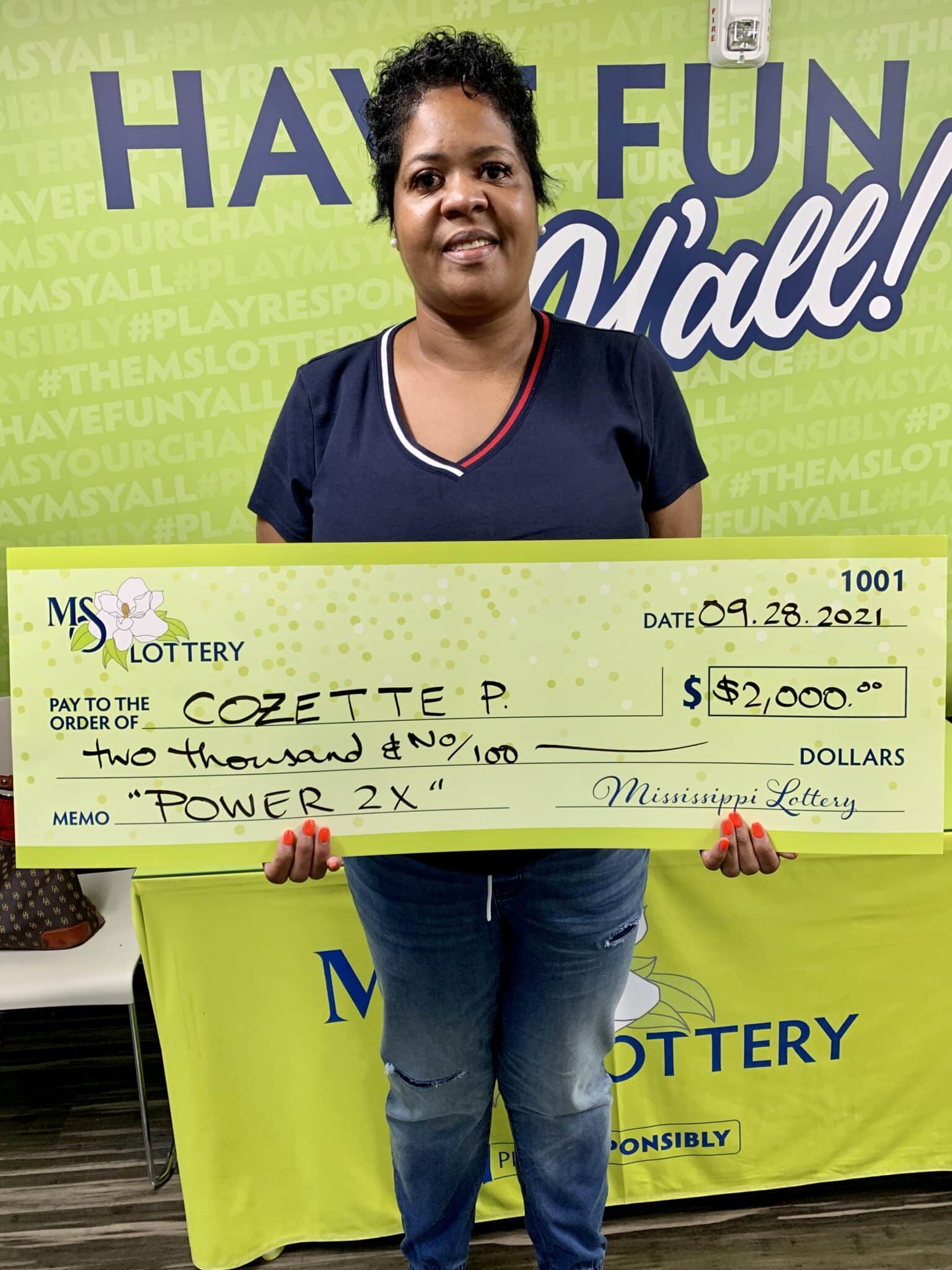 Shubuta Woman Wins $2,000! - Mississippi Lottery