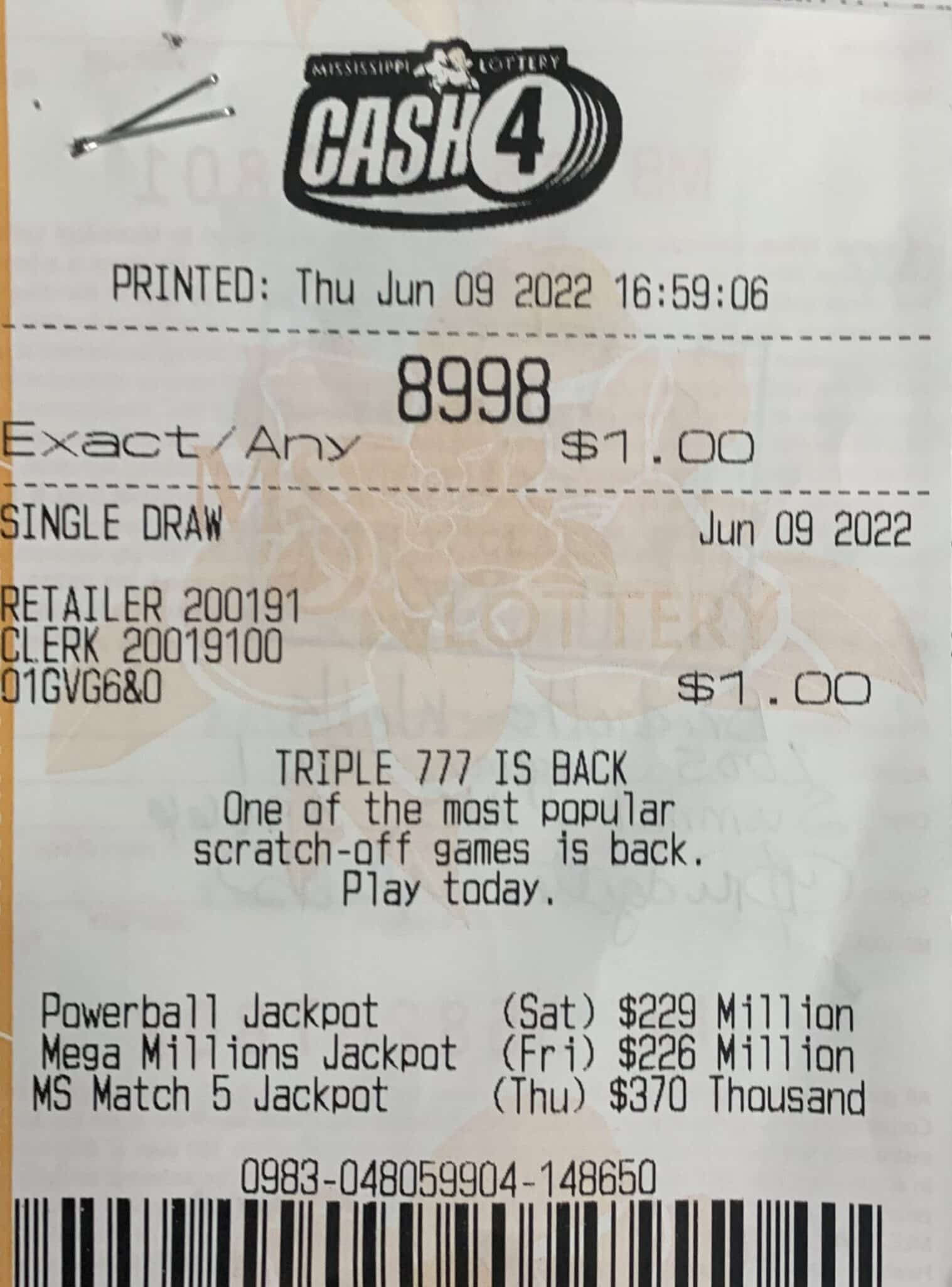 Summit Woman Wins $2,900 - Mississippi Lottery