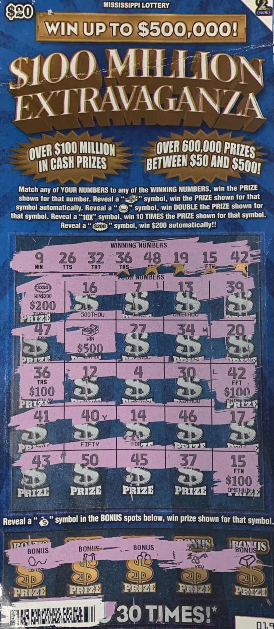 Carthage Man Wins $1,000 - Mississippi Lottery