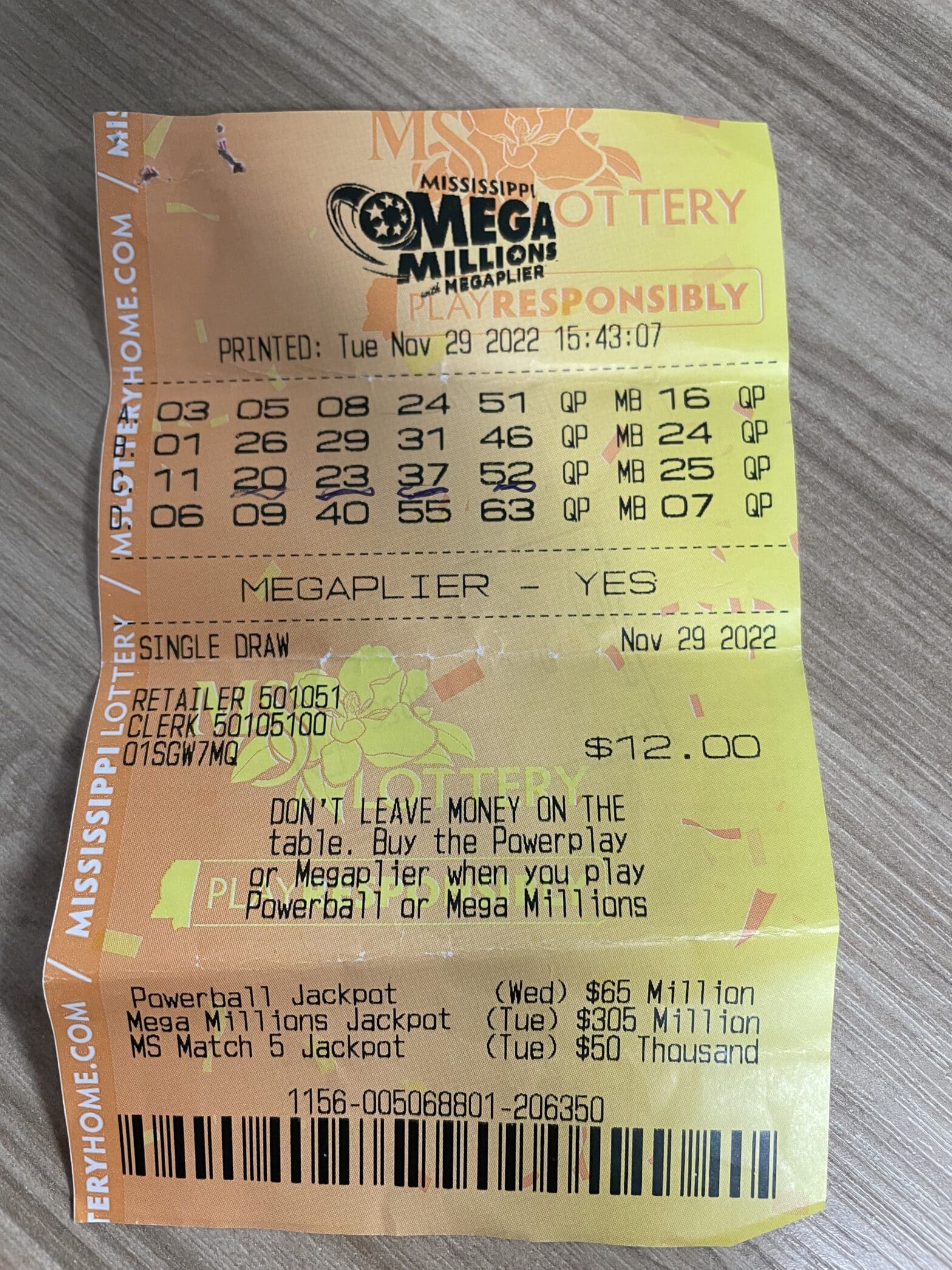 Hamilton Woman Wins $2,000 - Mississippi Lottery