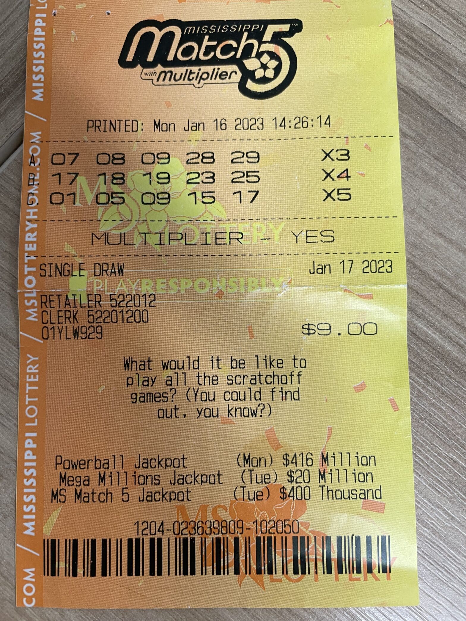 Florence Man Wins $800 - Mississippi Lottery