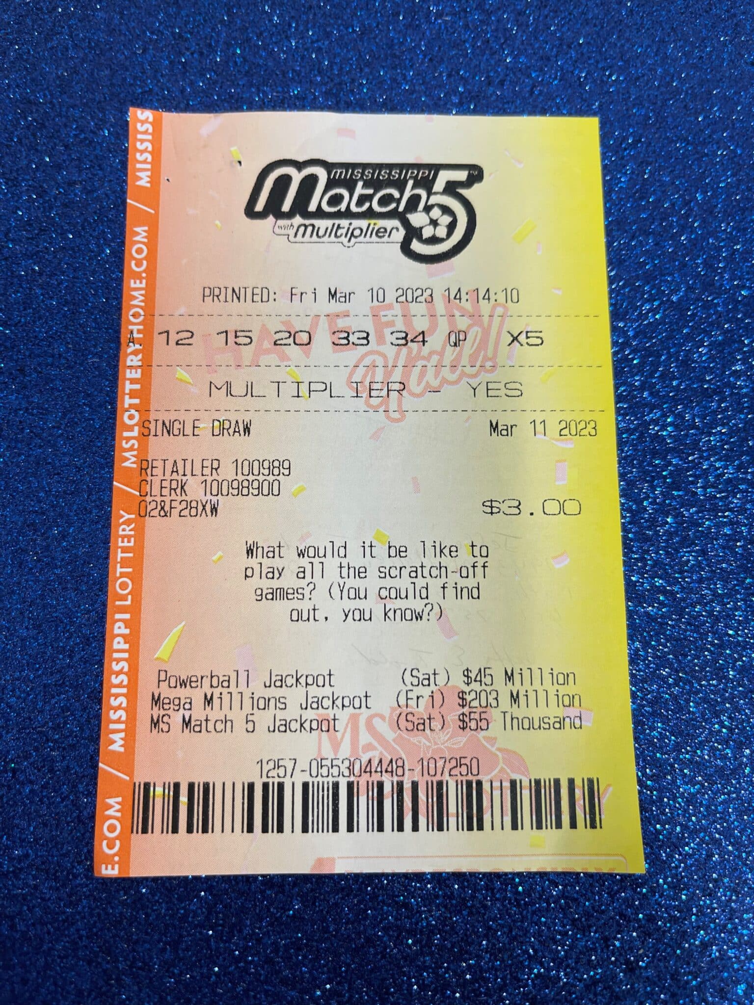 Ruth Man Wins $1,000 - Mississippi Lottery