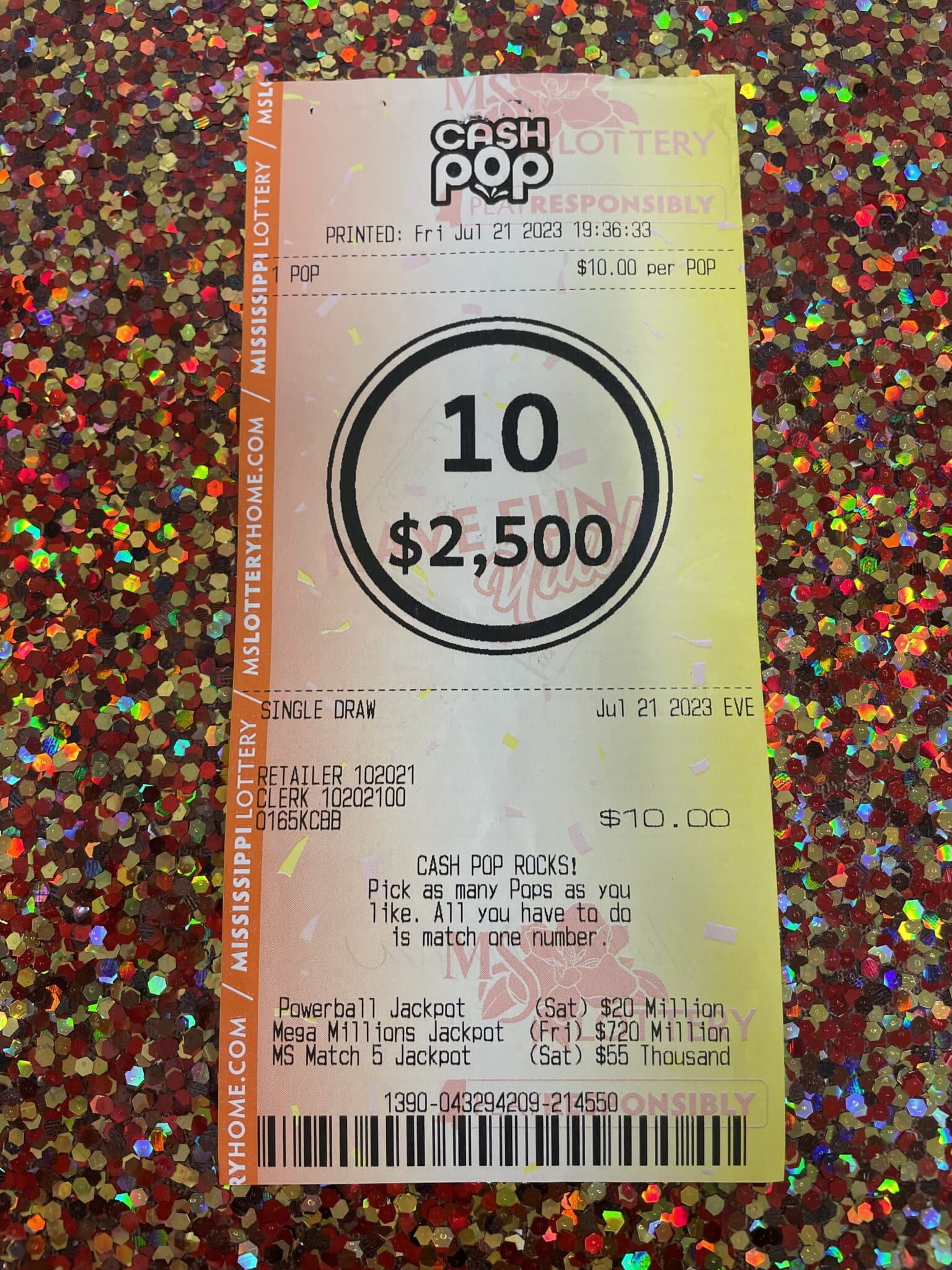 Florence Woman Wins $2,500 - Mississippi Lottery