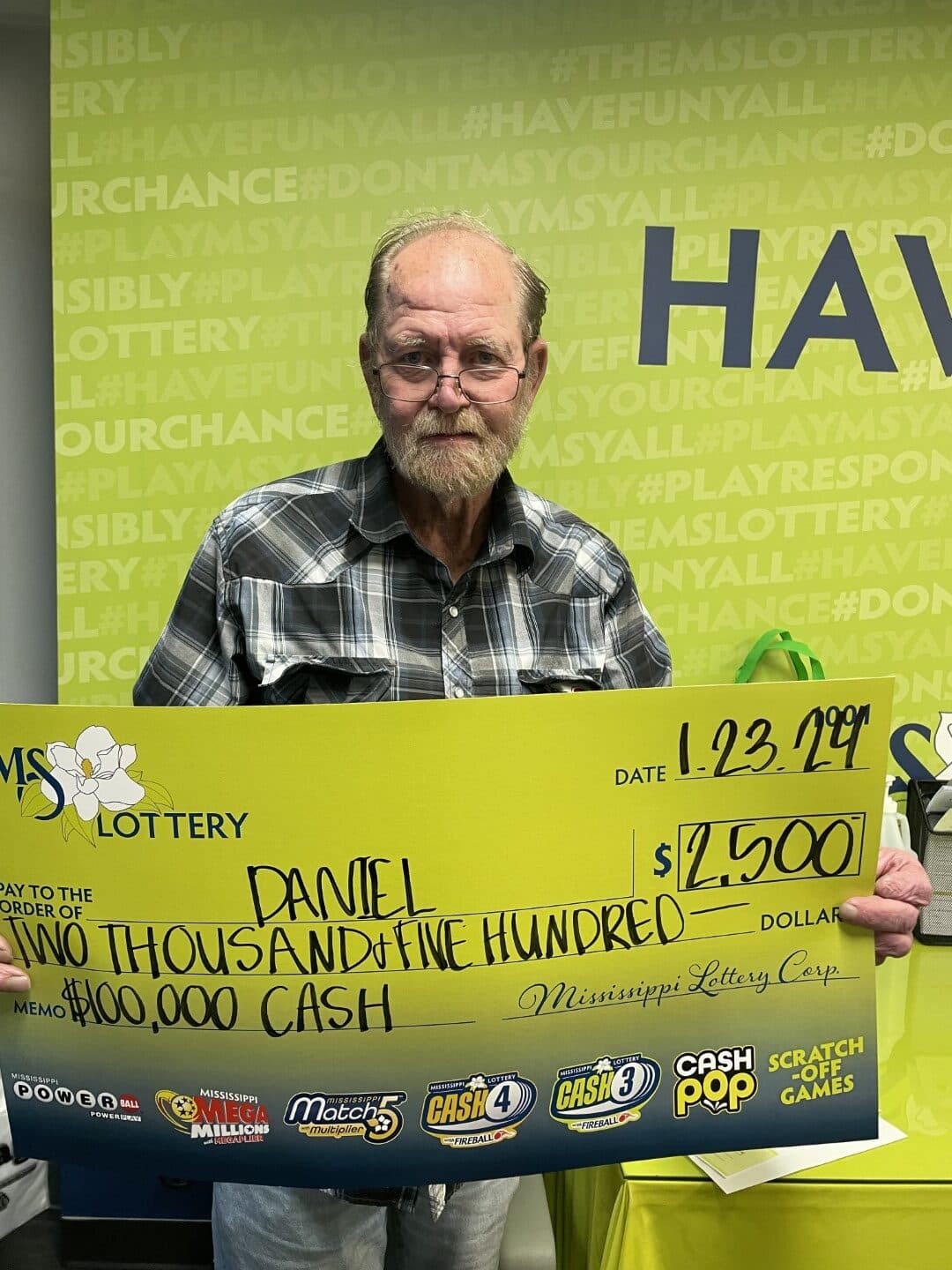 Ellisville Man Won $2,500 - Mississippi Lottery