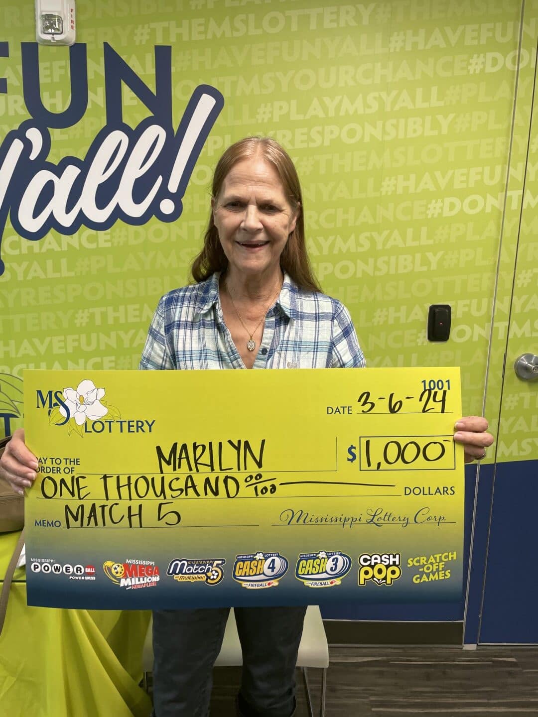 Florence Woman Won $1,000 - Mississippi Lottery