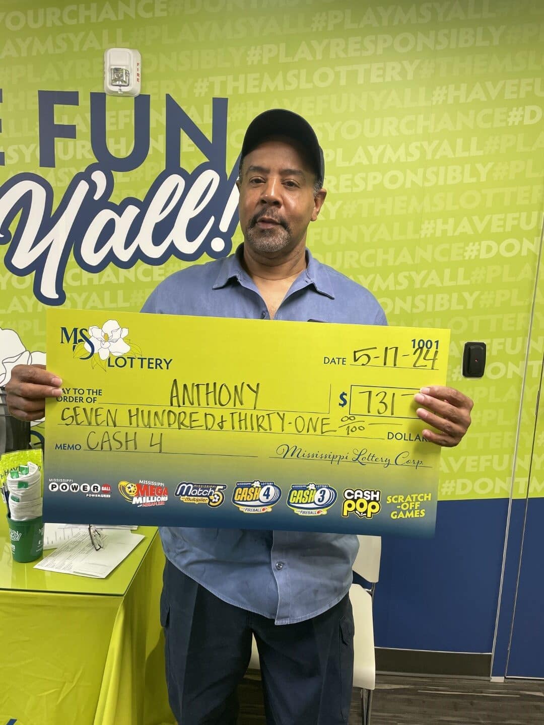Edwards Man Won $731 - Mississippi Lottery
