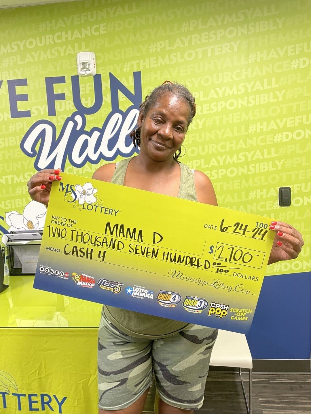 Hattiesburg Woman Won $2,700 - Mississippi Lottery