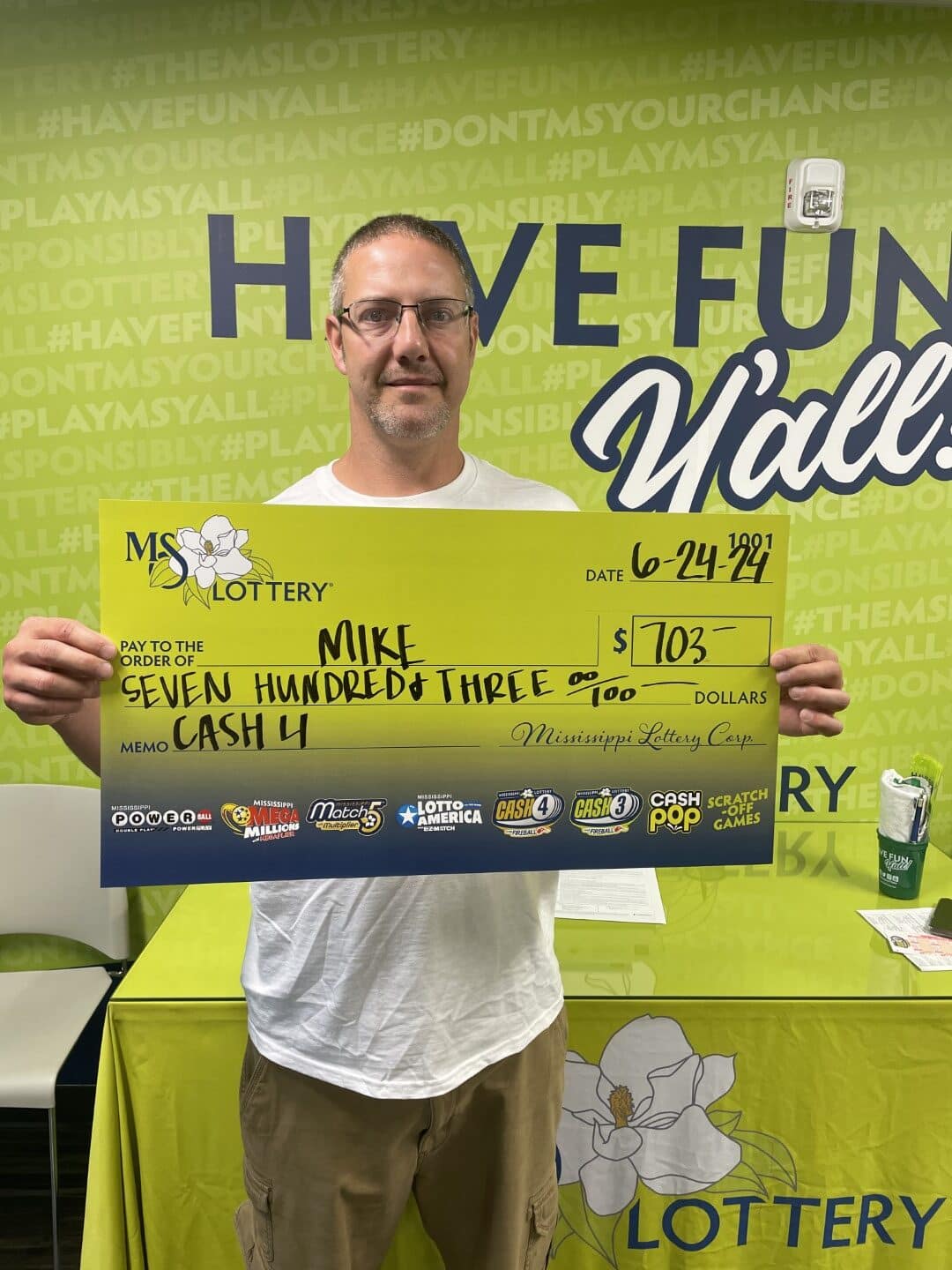Memphis, Tn., Man Won $703 - Mississippi Lottery
