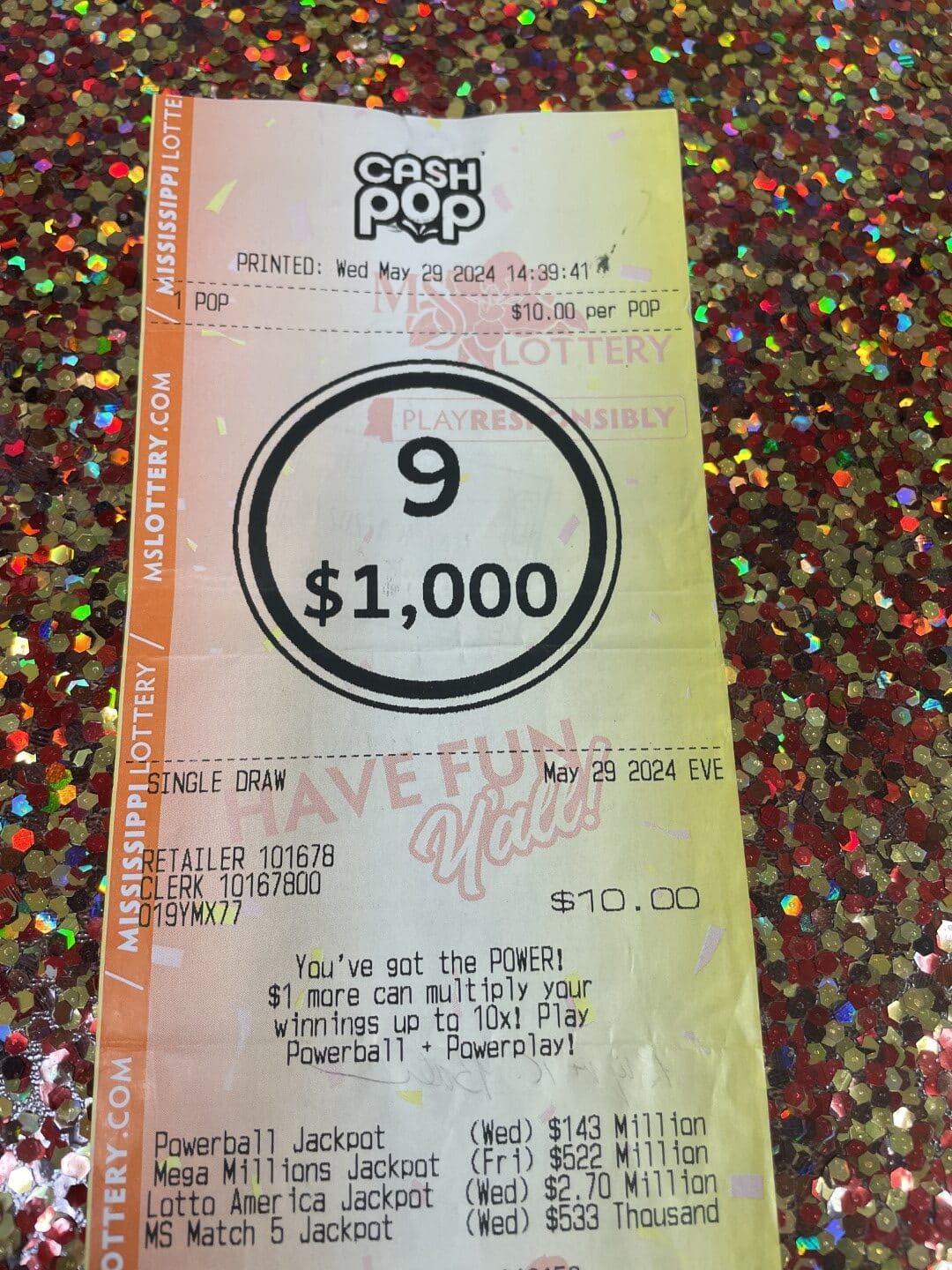 Bay St. Louis Man Won $1,000 - Mississippi Lottery