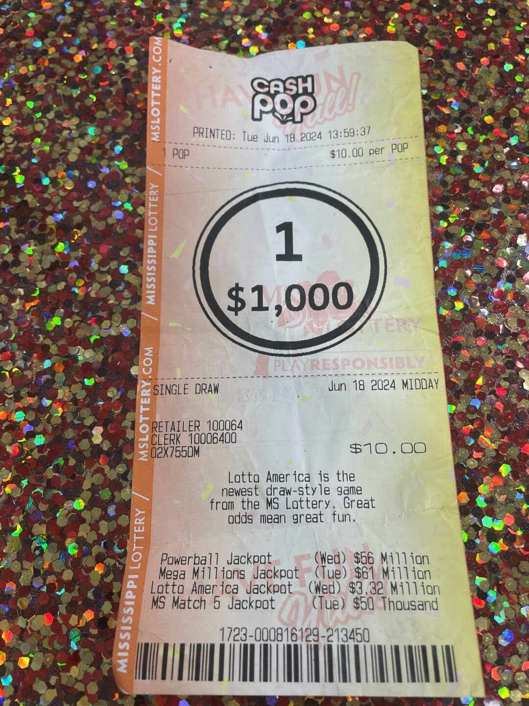 Wesson Woman Won $1,000 - Mississippi Lottery