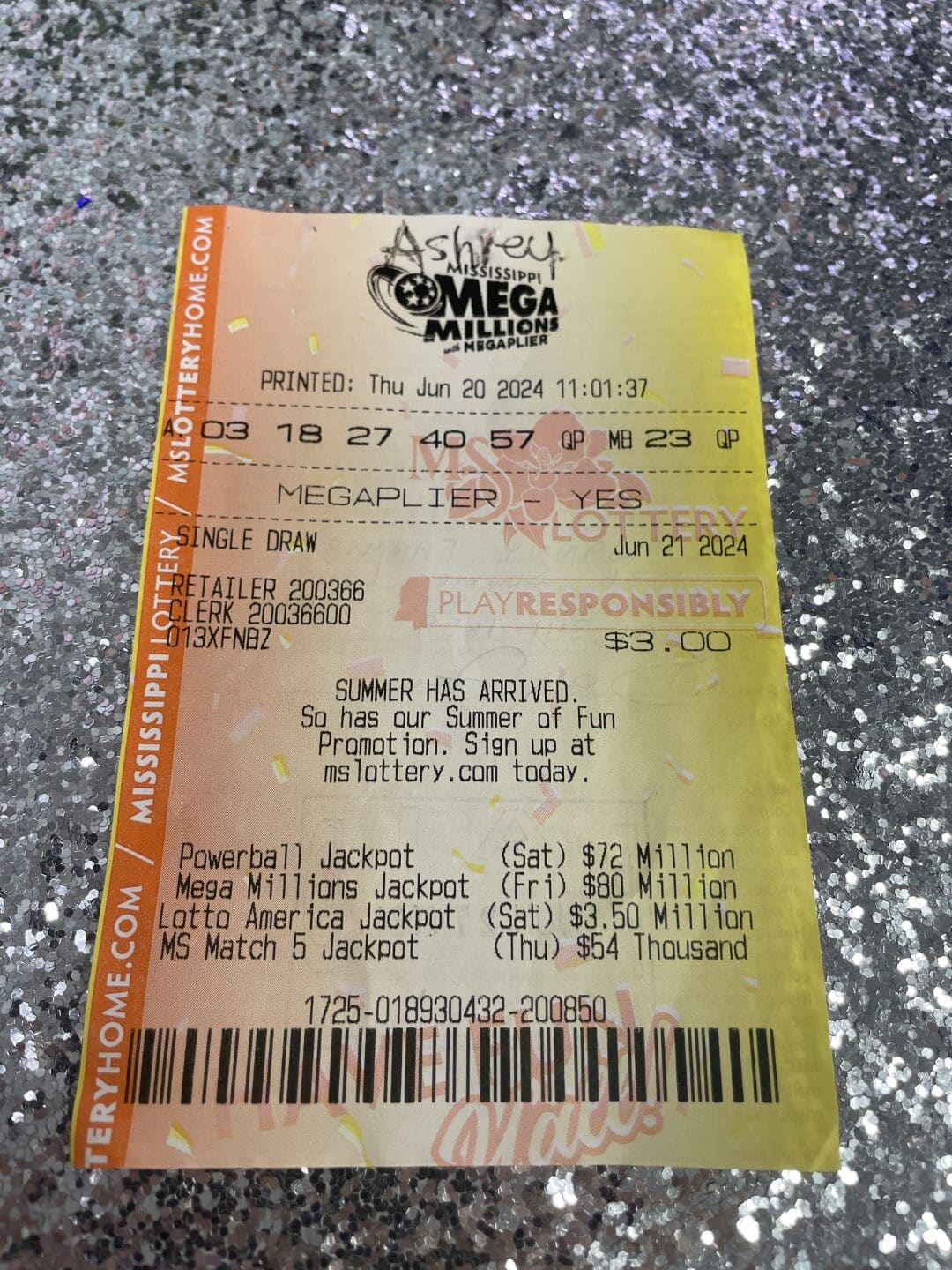 Summit Man Won $2,000 - Mississippi Lottery
