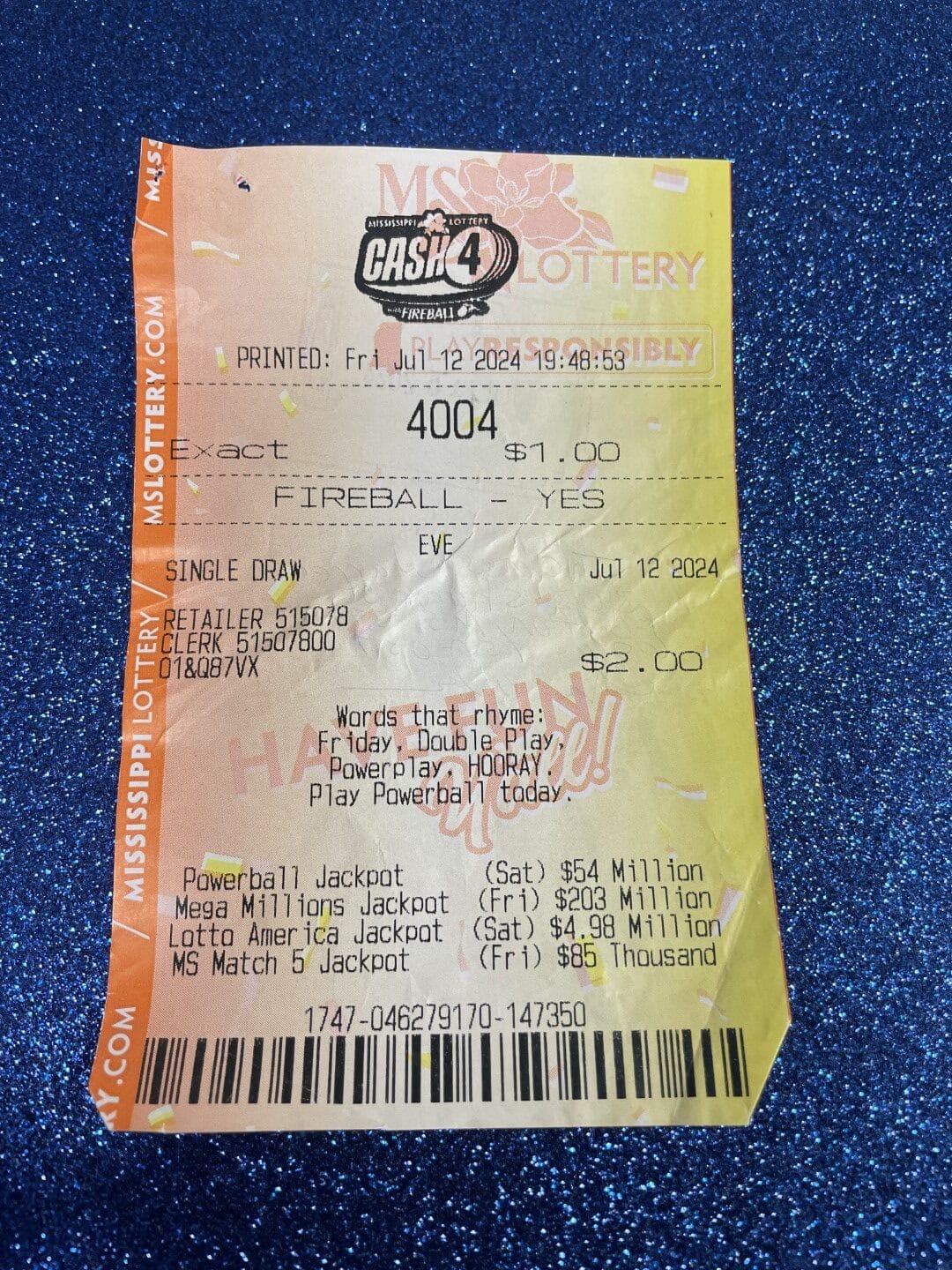 Bolton Man Won $5,000 - Mississippi Lottery