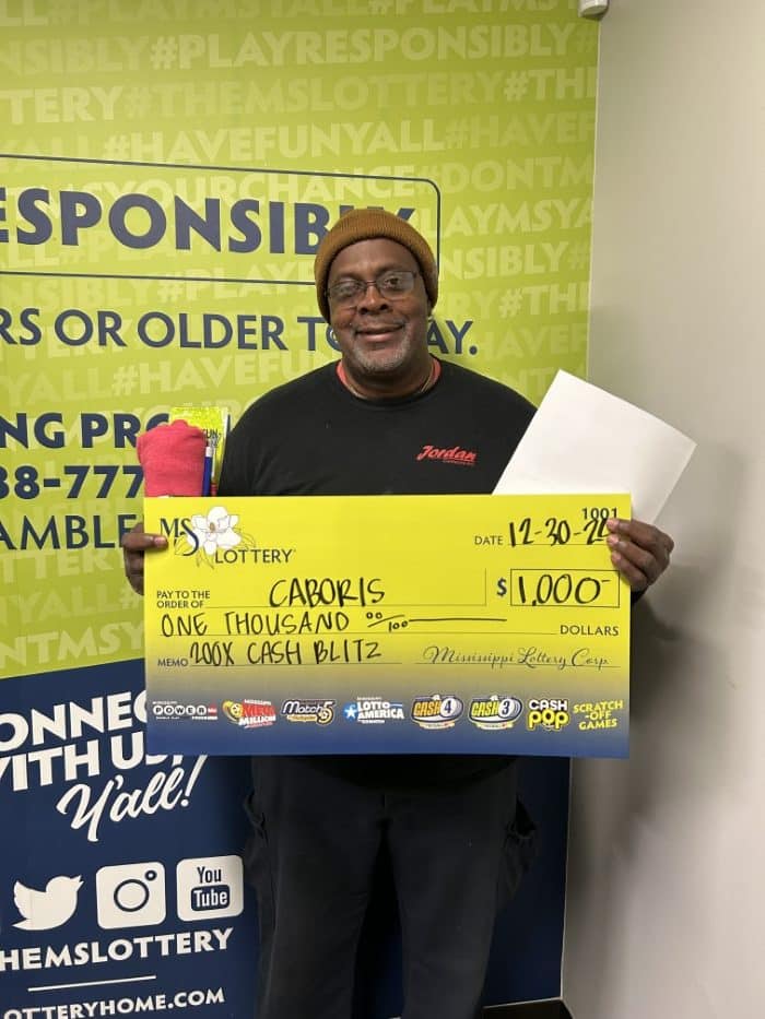 Meridian Man Wins $1,000 - Mississippi Lottery