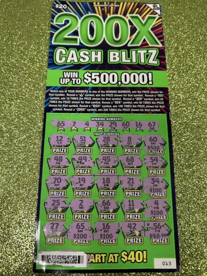 Wilmer, AL Woman Wins $1,000 - Mississippi Lottery