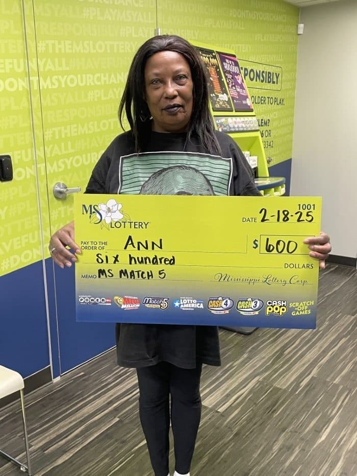 Jackson Woman Wins $600 - Mississippi Lottery