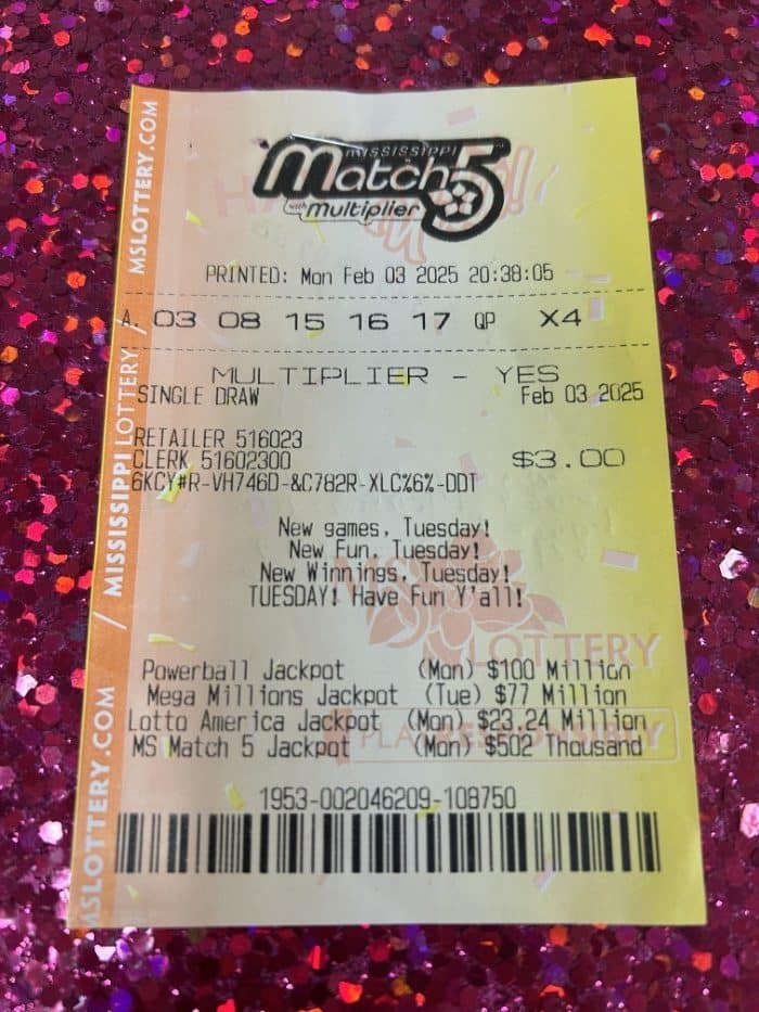 Laurel Man Wins $800 - Mississippi Lottery