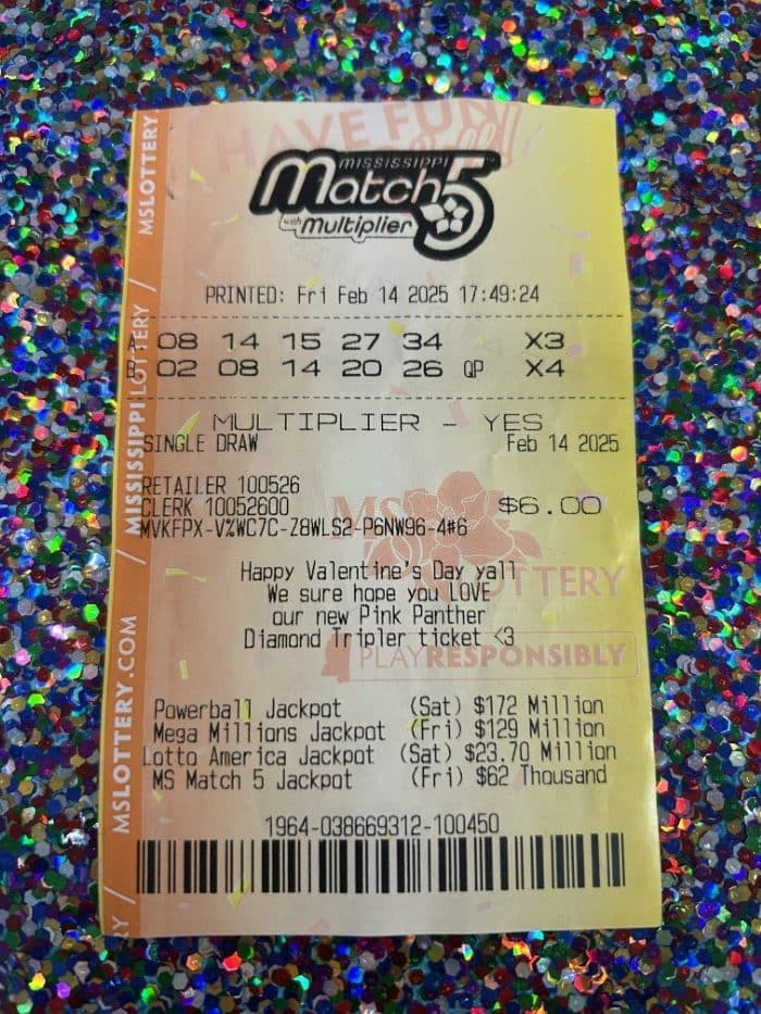 Clarksdale Player Wins$800 - Mississippi Lottery