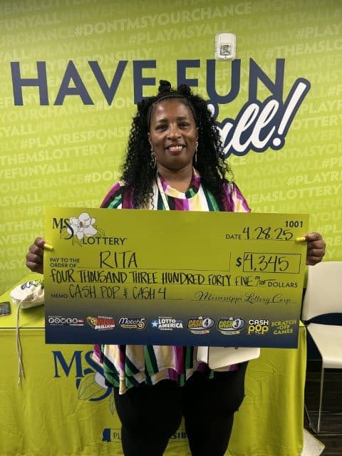 Shubuta Woman Wins $4,345 - Mississippi Lottery