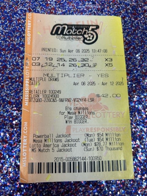 Jackson Man Wins $1,000 - Mississippi Lottery