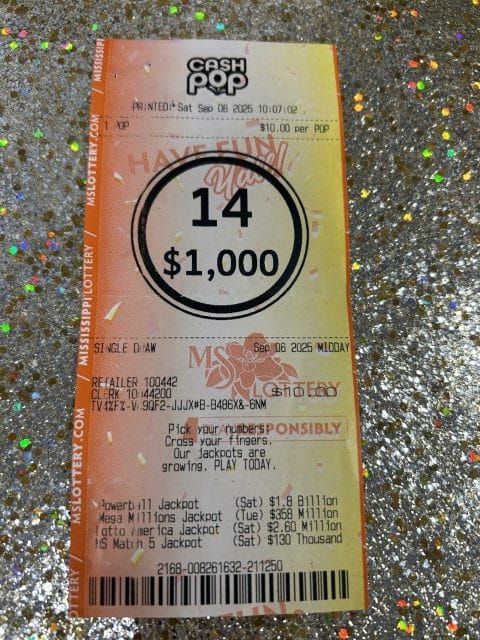 Winner Filter - Mississippi Lottery