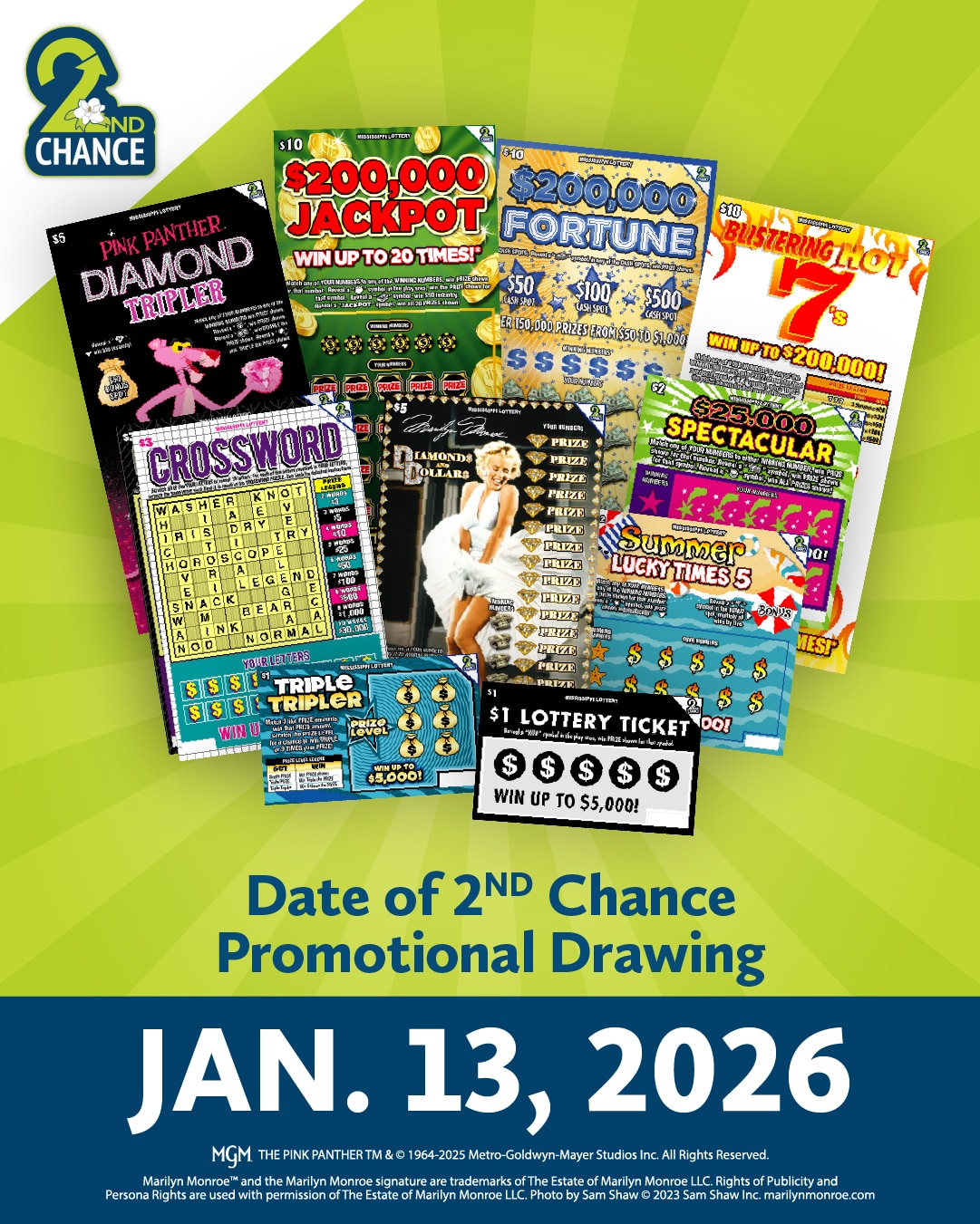 2nd Chance Promotional Drawing – 1/13/2026 - Mississippi Lottery